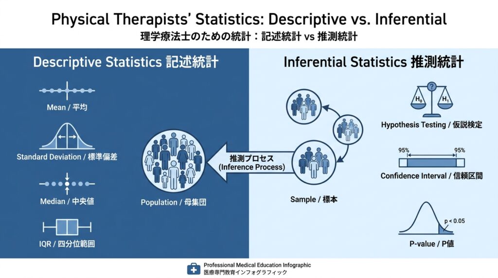 推測統計と記述統計の違い｜論文を読むPT・OTが区別すべき2つの統計｜EBP実践ガイド | brain-lab.net